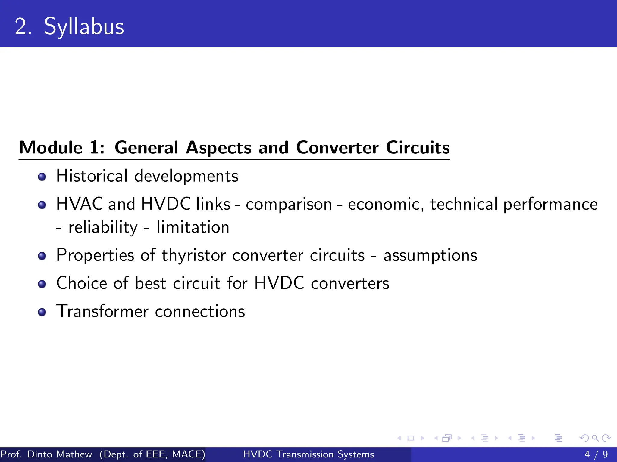 HIGH VOLTAGE DIRECT CURRENT TRANSMISSION SLIDES | PDF