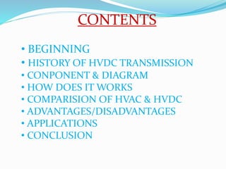 HVDC TRANSMISSION LINE PPT | PPTX