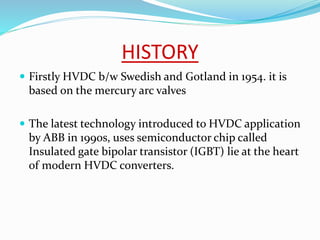 HVDC TRANSMISSION LINE PPT | PPTX