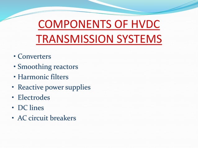 HVDC TRANSMISSION LINE PPT | PPTX
