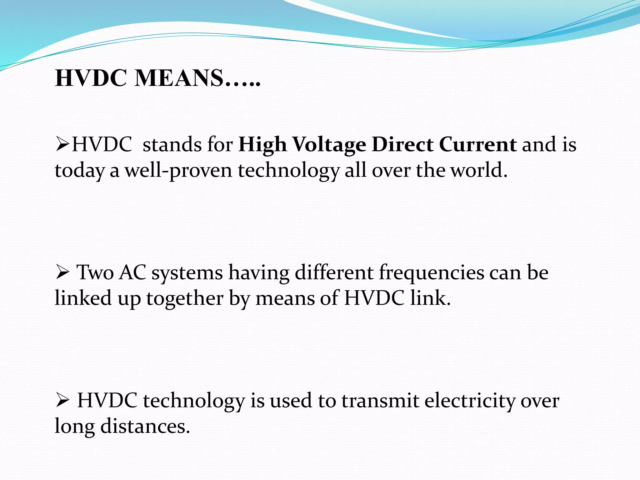 Hvdc transmission seminar | PPTX