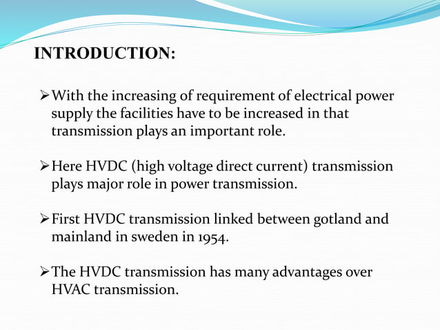 Hvdc transmission seminar | PPTX | Computer Networking | Computing