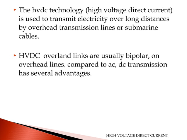 Hvdc transmission by pankaj chaudhary | PPT | Computer Networking | Computing