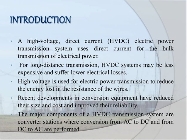 Hvdc transmission system | PPTX