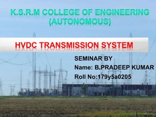 Hvdc transmission system | PPTX | Computer Networking | Computing