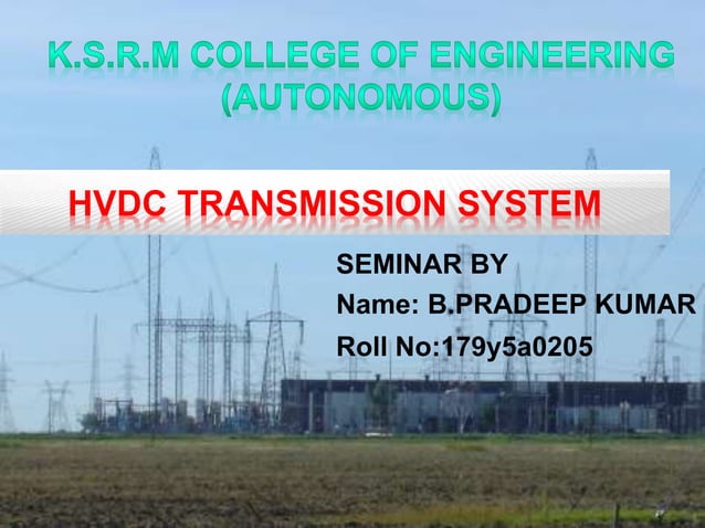 Hvdc transmission system | PPTX | Computer Networking | Computing