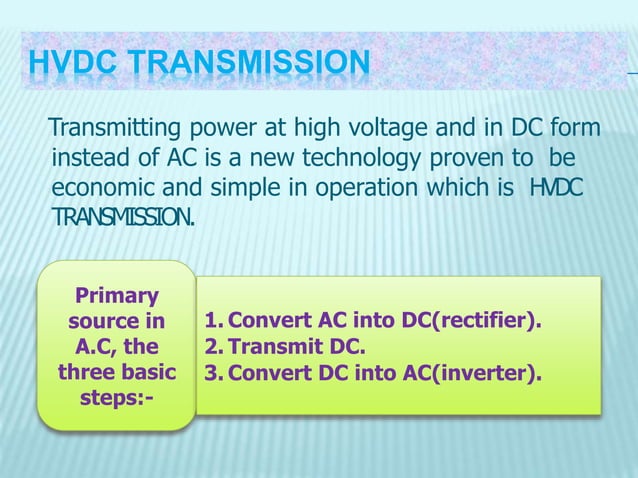 Hvdc transmission system | PPTX | Computer Networking | Computing