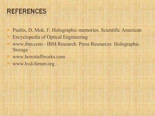 Hvd(Holographic Versatile Disc) | PPT