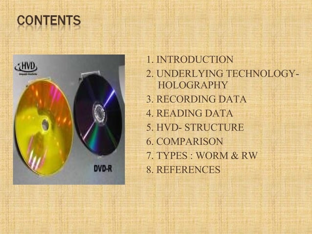 Hvd(Holographic Versatile Disc) | PPT