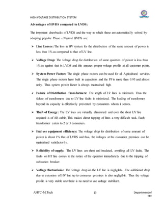HIGH VOLTAGE DISTRIBUTION SYSTEM(HVDS). | DOCX | Gas and Electric ...