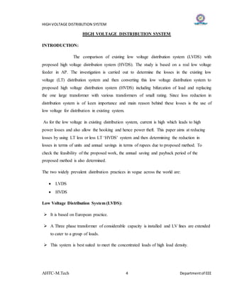 HIGH VOLTAGE DISTRIBUTION SYSTEM(HVDS). | DOCX | Gas and Electric ...