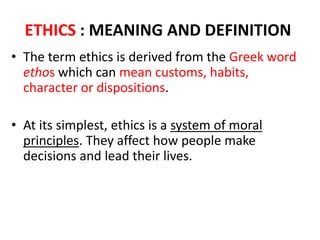 Human Values and Ethics | PPTX