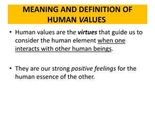 Human Values and Ethics | PPTX