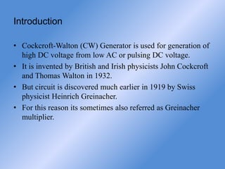 Cockroft Walten Generator | PPTX
