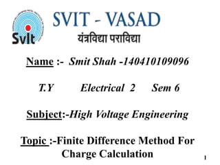 Finite difference method for charge calculation | PPT