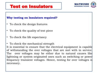 high voltahe testing(Insulators,Bushings,Circuit breaker).pptx