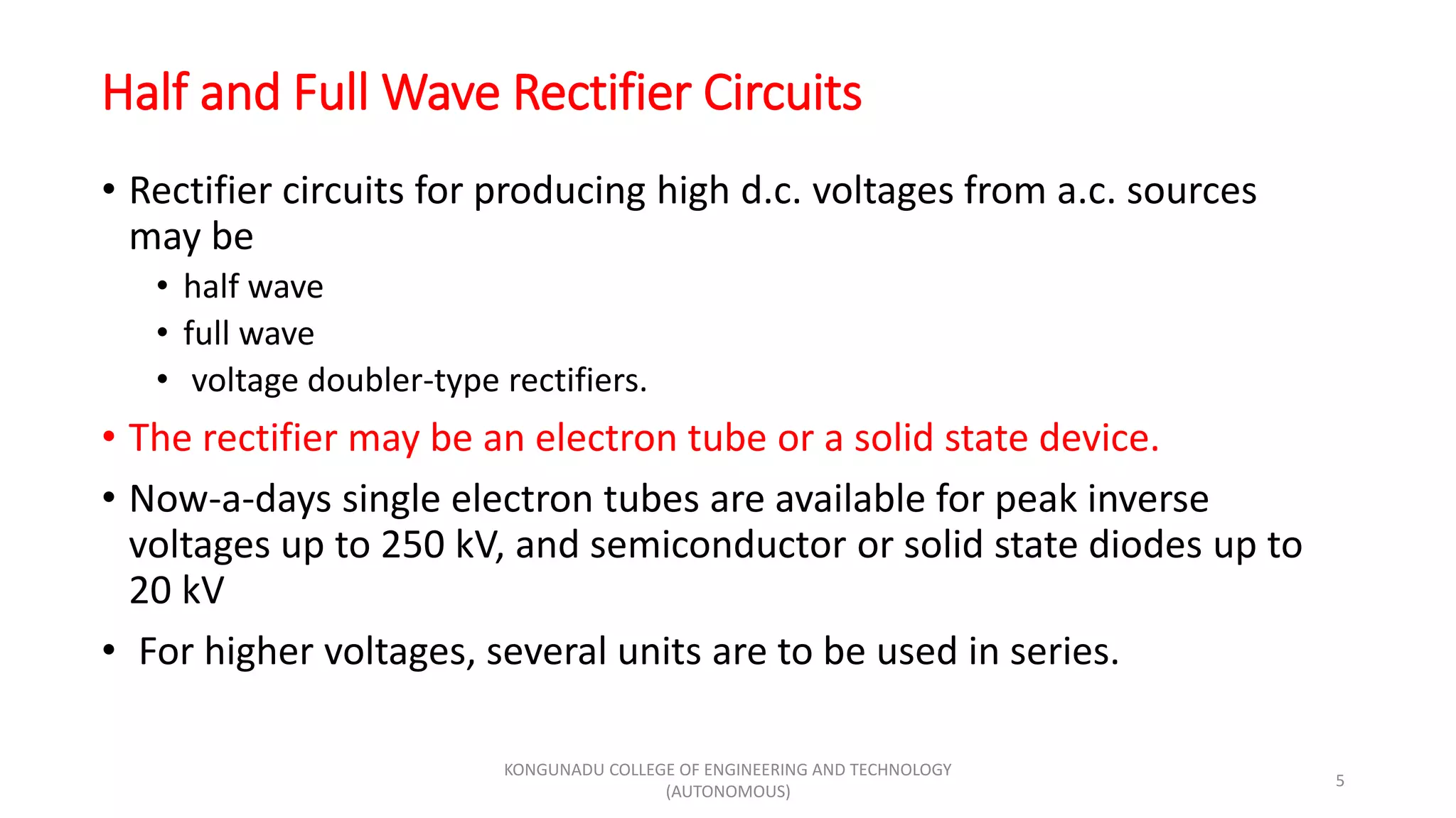 HVE UNIT III GENERATION OF HIGH VOLTAGES AND HIGH CURRENTS.pptx