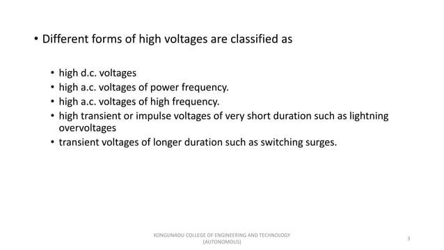 HVE UNIT III GENERATION OF HIGH VOLTAGES AND HIGH CURRENTS.pptx