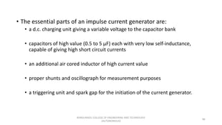 HVE UNIT III GENERATION OF HIGH VOLTAGES AND HIGH CURRENTS.pptx