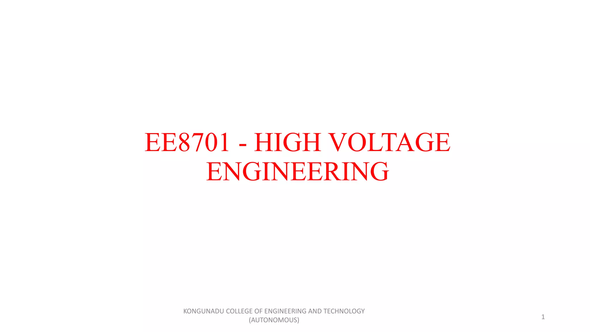 HVE UNIT I OVER VOLTAGES IN ELECTRICAL POWER SYSTEM.ppt | Weather | Science