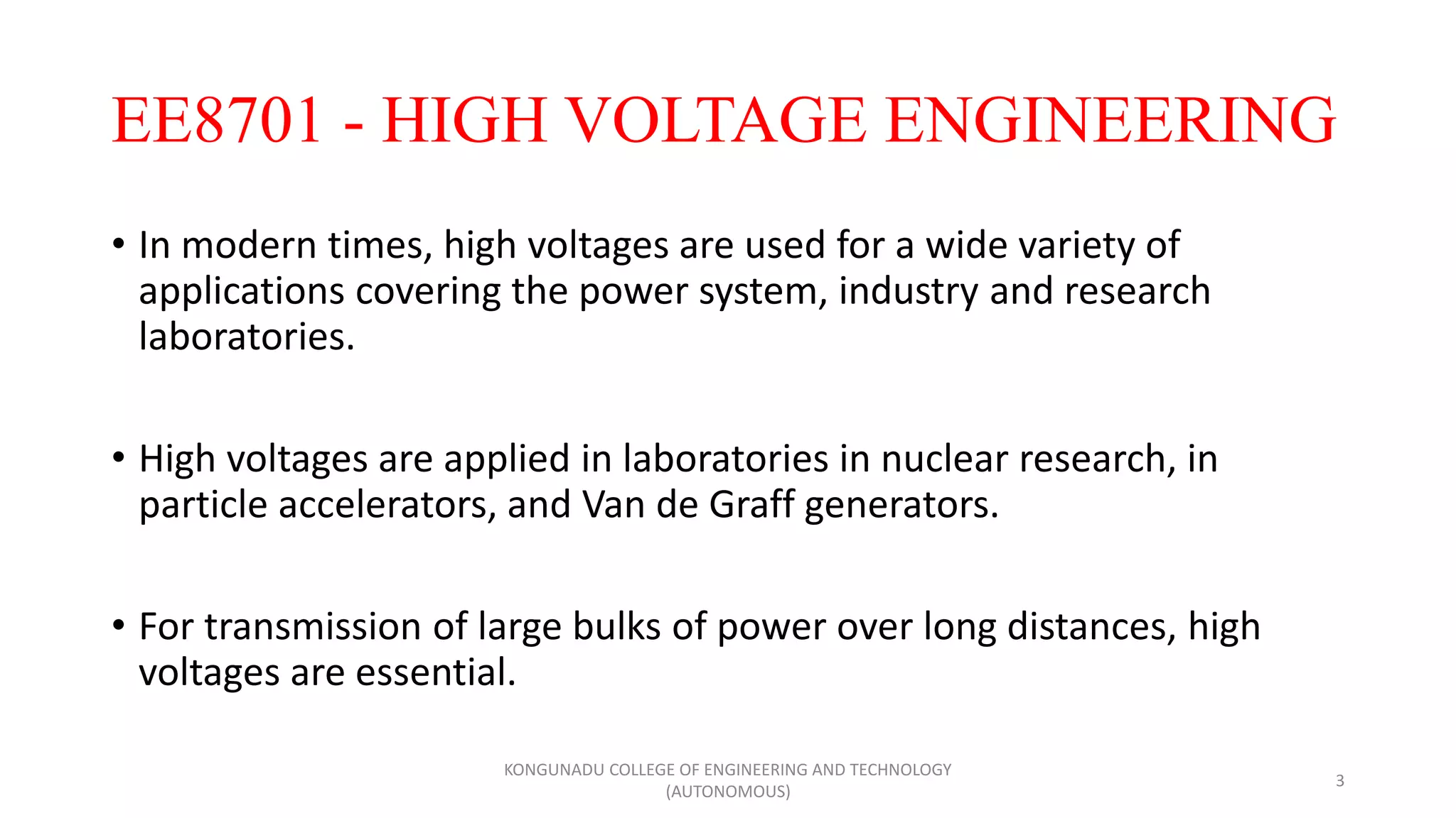 HVE UNIT I OVER VOLTAGES IN ELECTRICAL POWER SYSTEM.ppt