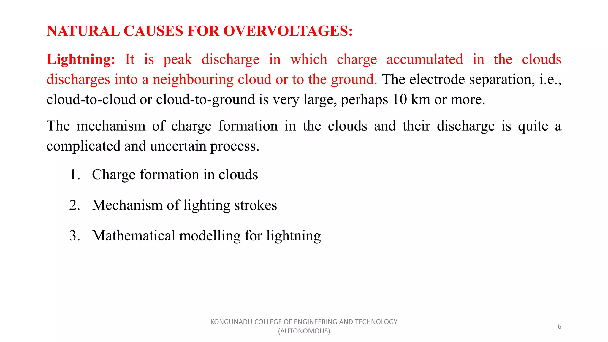 HVE UNIT I OVER VOLTAGES IN ELECTRICAL POWER SYSTEM.ppt