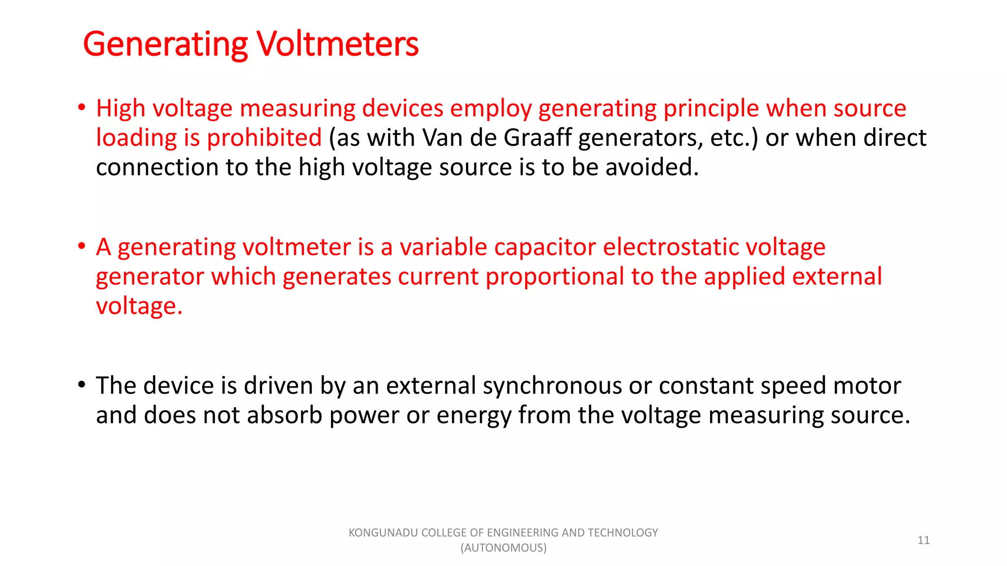 HVE UNIT IV MEASUREMENT OF HIGH VOLTAGES AND HIGH CURRENTS.pptx