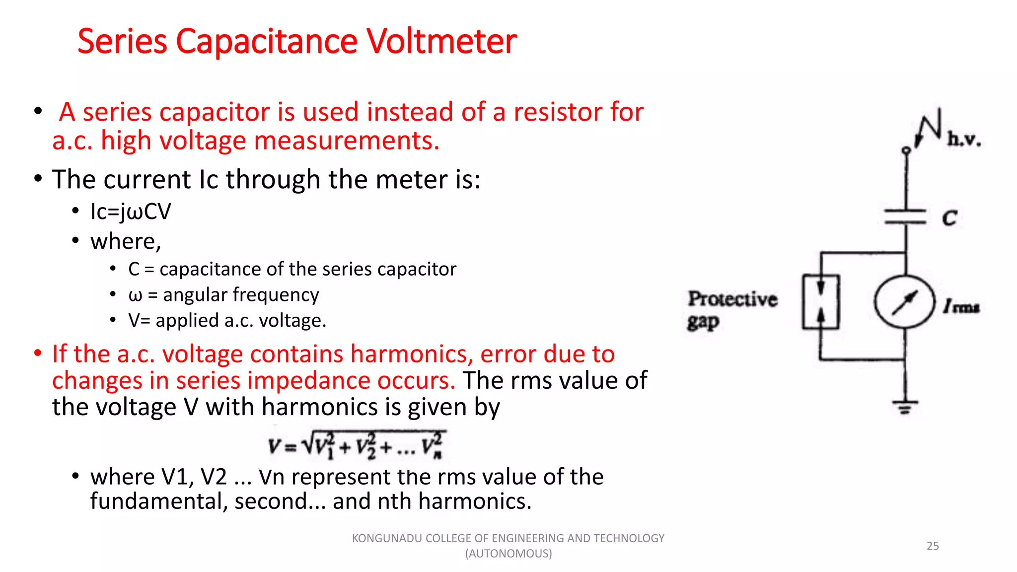 HVE UNIT IV MEASUREMENT OF HIGH VOLTAGES AND HIGH CURRENTS.pptx