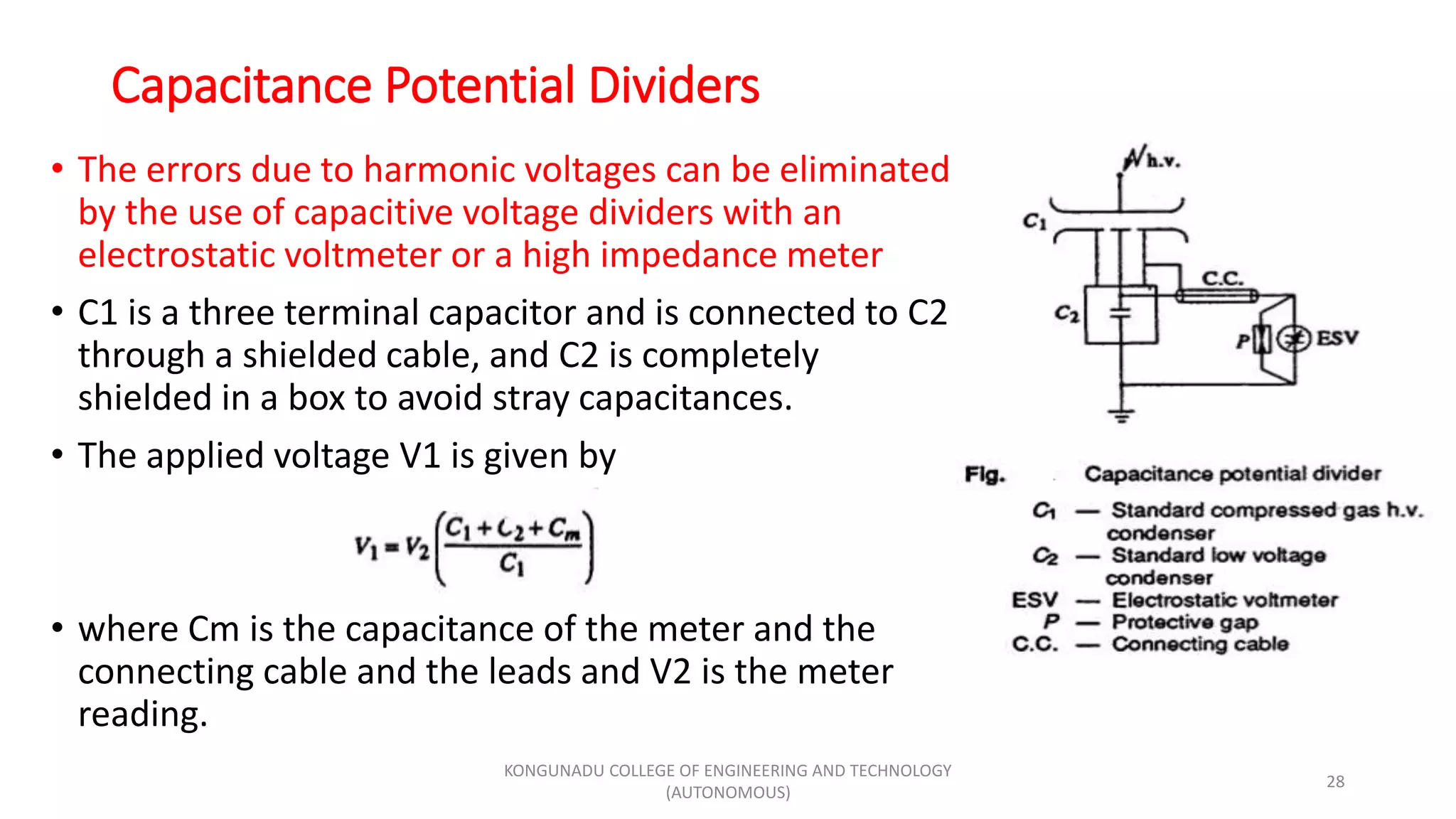 HVE UNIT IV MEASUREMENT OF HIGH VOLTAGES AND HIGH CURRENTS.pptx