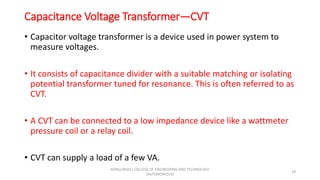 HVE UNIT IV MEASUREMENT OF HIGH VOLTAGES AND HIGH CURRENTS.pptx