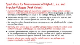 HVE UNIT IV MEASUREMENT OF HIGH VOLTAGES AND HIGH CURRENTS.pptx