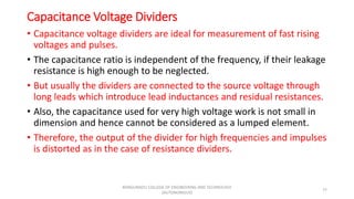 HVE UNIT IV MEASUREMENT OF HIGH VOLTAGES AND HIGH CURRENTS.pptx