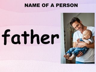 Parts of Speech- Nouns - names of person, place, animal, thing or idea ...
