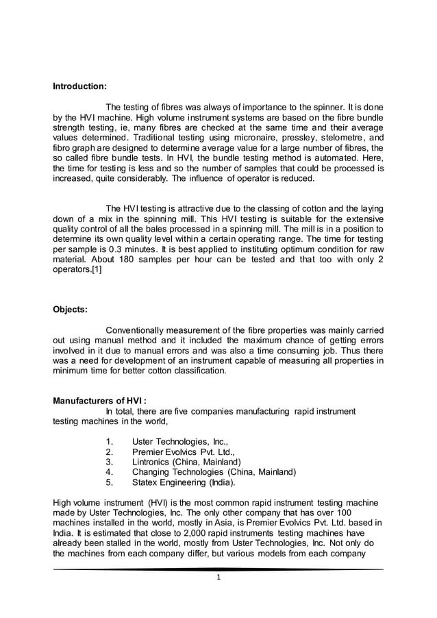 Hvi(high volume instrument) | DOCX