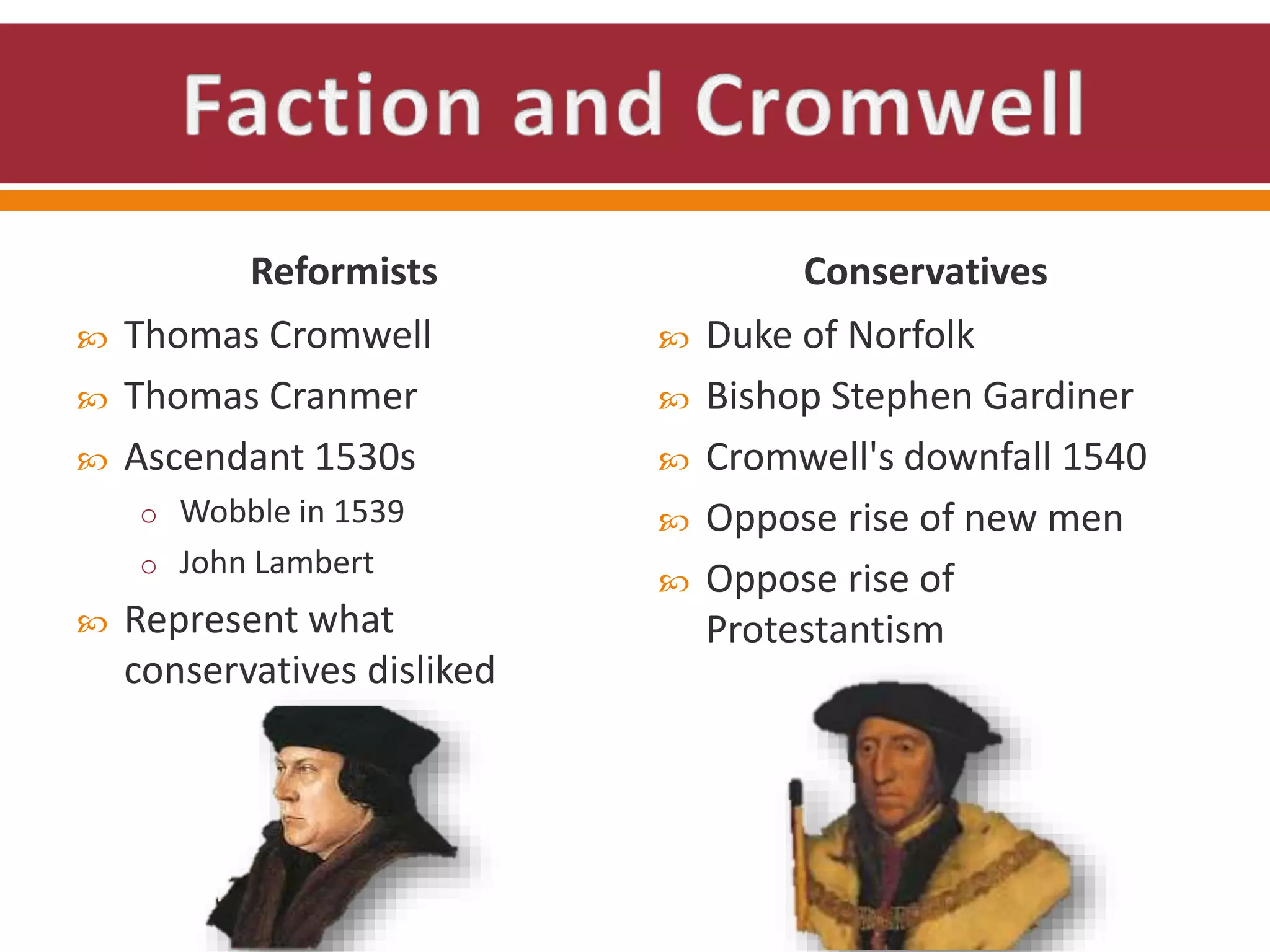 Factions and Henry VIII in the 1540s | PPTX