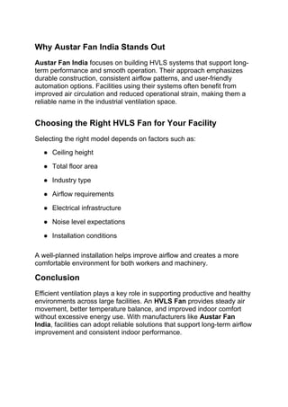 HVLS Fan Technology for Efficient Ventilation (1).docx