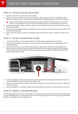 Tesla Powerwall installation manual | PDF