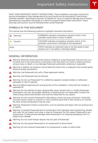 Tesla Powerwall installation manual | PDF