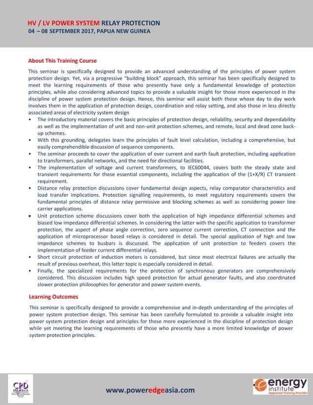 HV / LV POWER SYSTEM RELAY PROTECTION | PDF