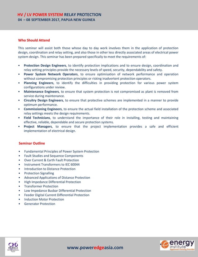 HV / LV POWER SYSTEM RELAY PROTECTION | PDF