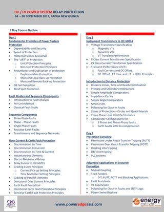 HV / LV POWER SYSTEM RELAY PROTECTION | PDF