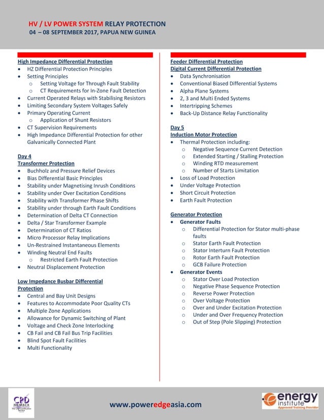 HV / LV POWER SYSTEM RELAY PROTECTION | PDF