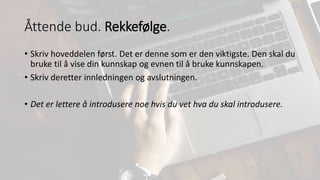 Hvordan skrive et kortsvar | PPT