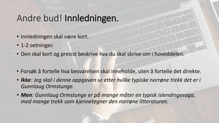 Hvordan skrive et kortsvar | PPT