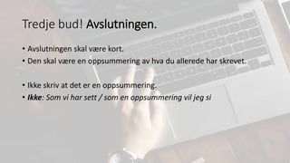 Hvordan skrive et kortsvar | PPT