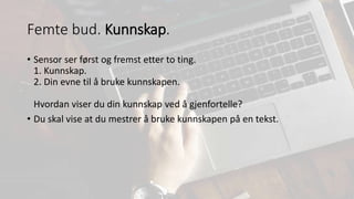 Hvordan skrive et kortsvar | PPT