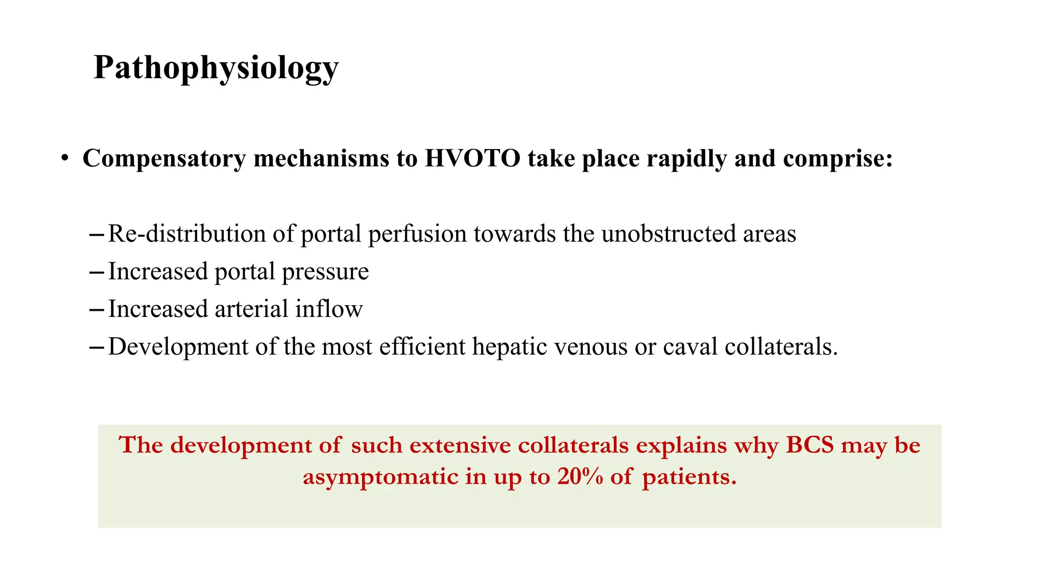HEPATIC VENOUS OUTFLOW TRACT OBSTRUCTION/BUD-CHAIRI SYNDROME (BCS/HVOTO ...