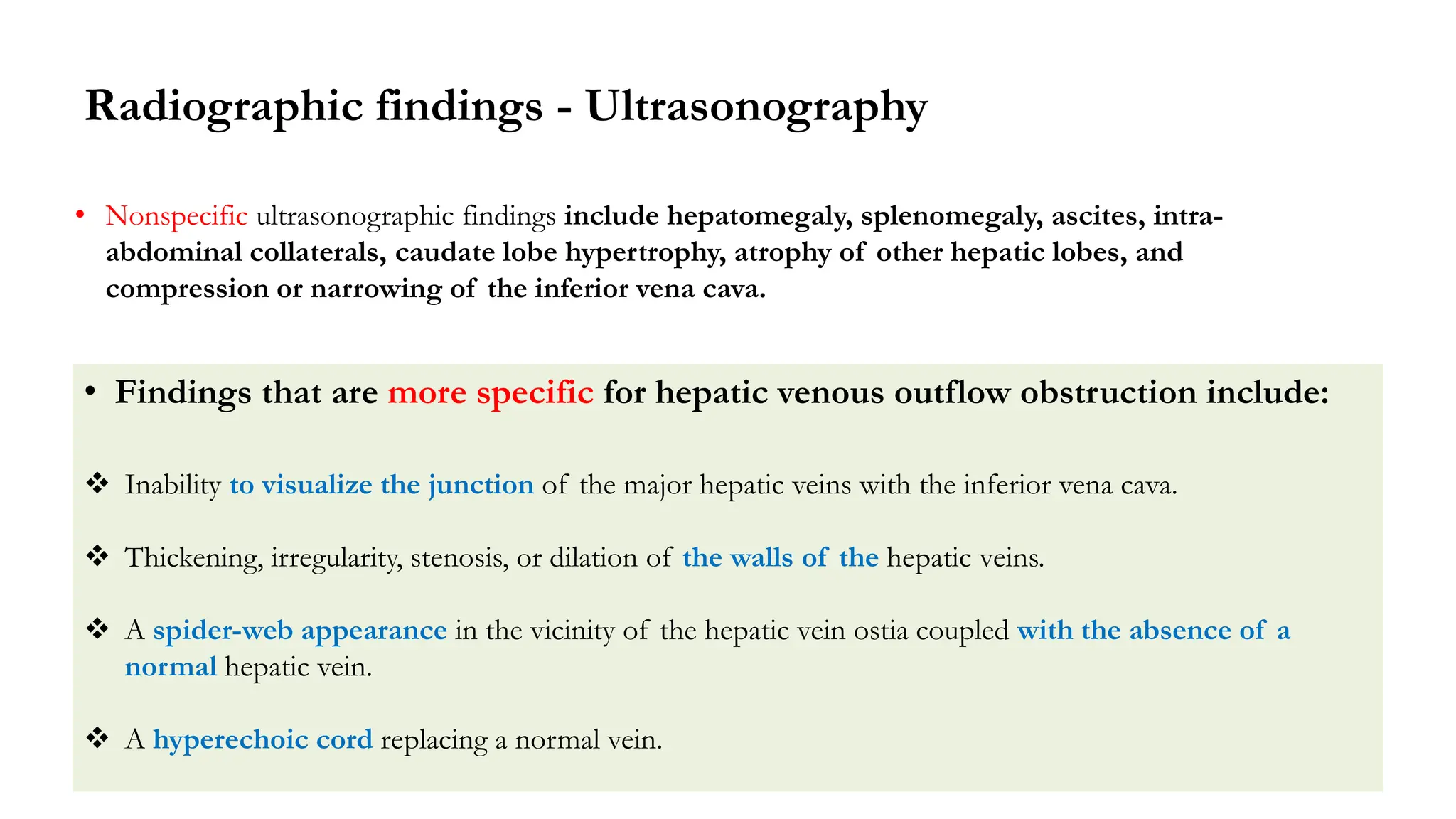 HEPATIC VENOUS OUTFLOW TRACT OBSTRUCTION/BUD-CHAIRI SYNDROME (BCS/HVOTO ...