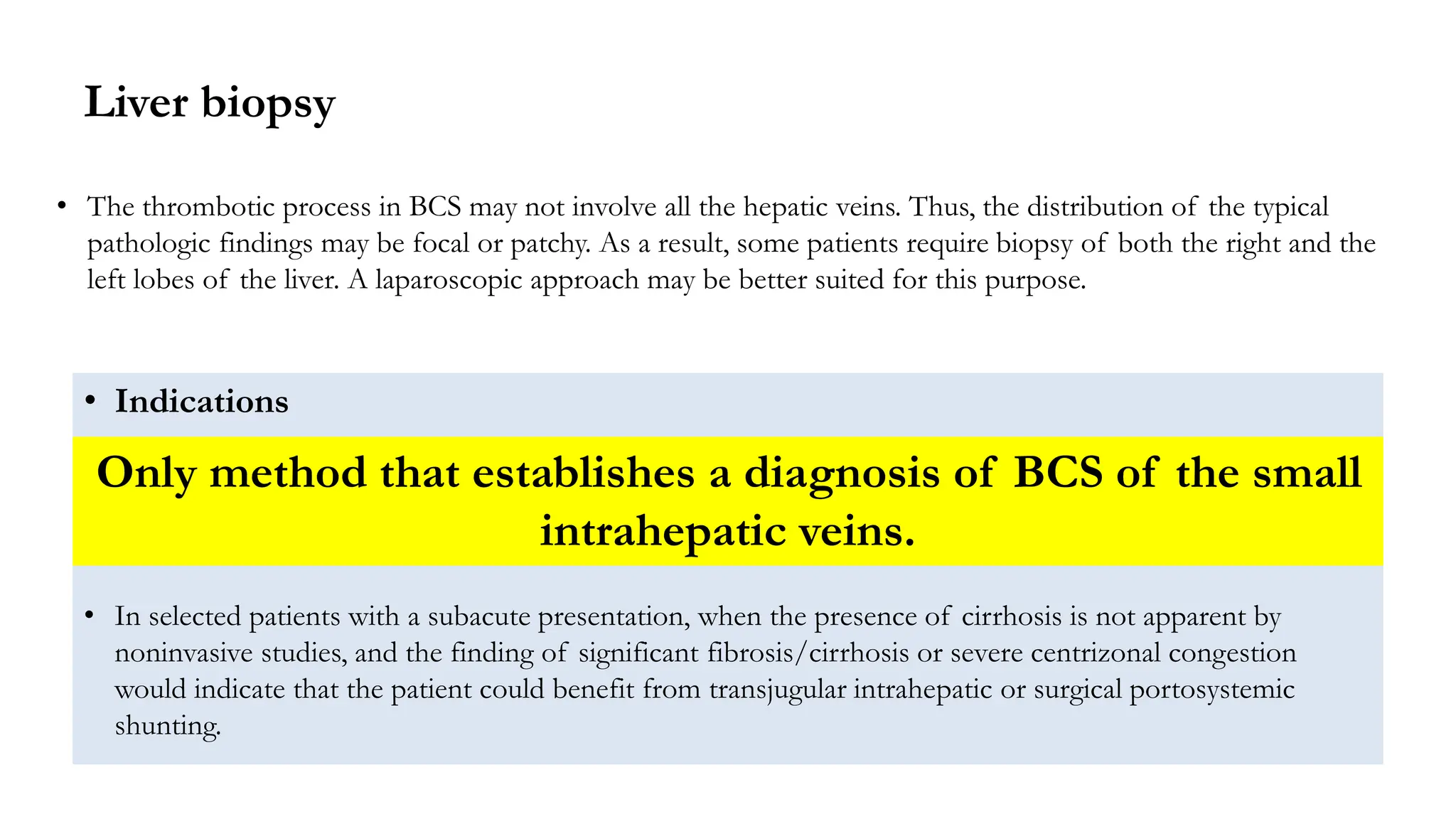 HEPATIC VENOUS OUTFLOW TRACT OBSTRUCTION/BUD-CHAIRI SYNDROME (BCS/HVOTO ...