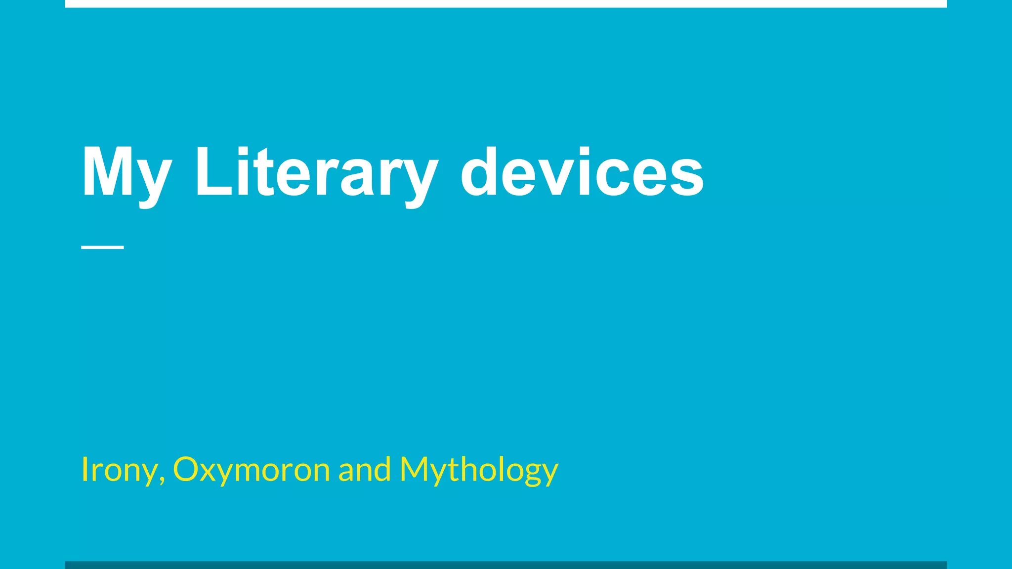Literary Devices | PPT